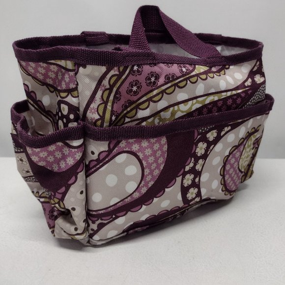 thirty-one | Bags | New Thirty One Mini Utility Tote In Plum Paisley ...